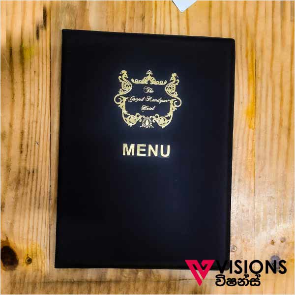 Customized Leather Menu Folder in Sri Lanka ‣ Visions