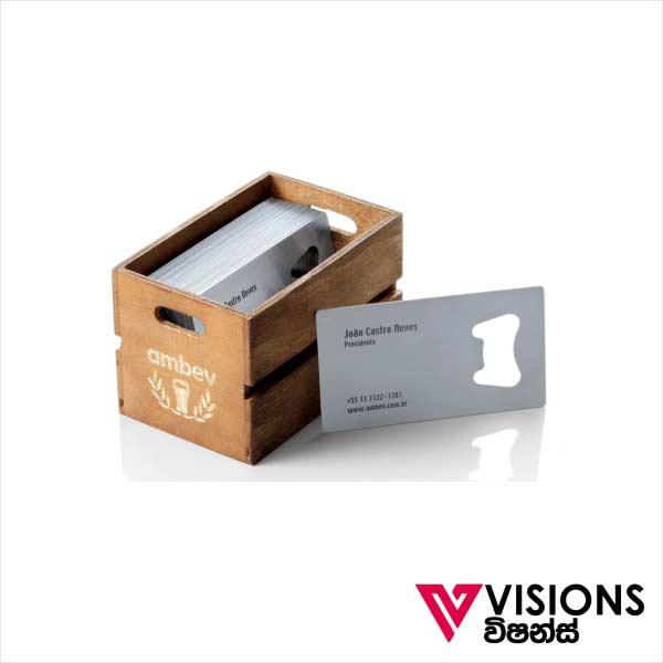 Customized Rustic Wooden Visiting Card Holders ‣ Visions